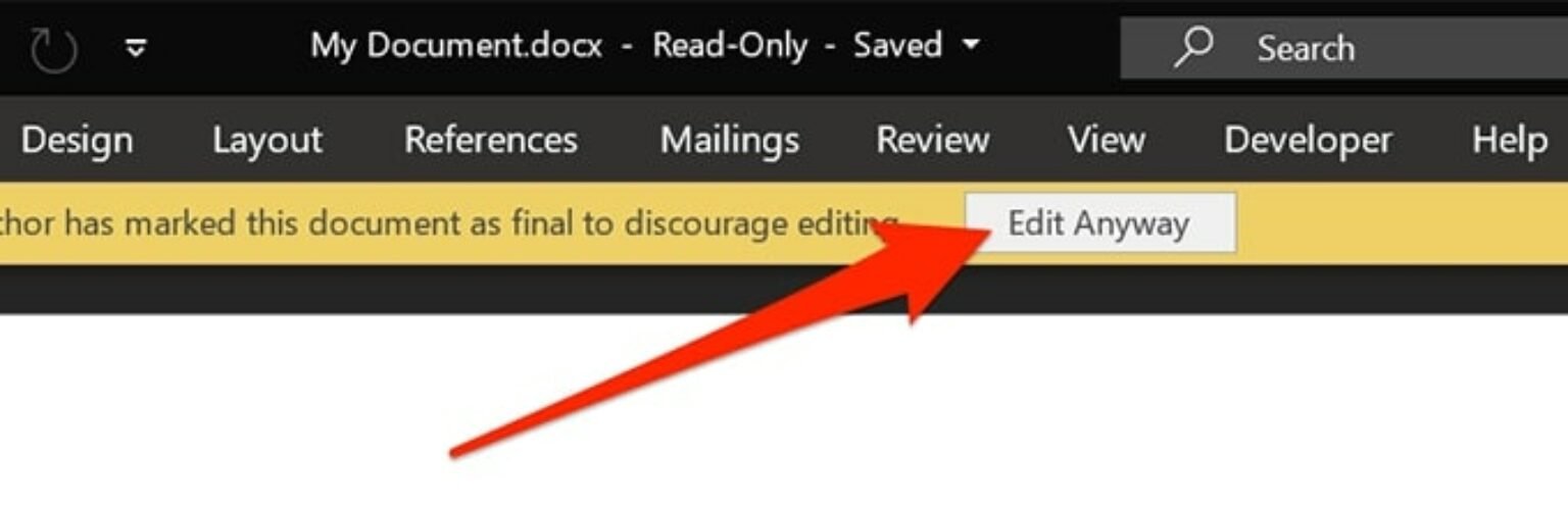 How to Edit A Read-only Word Document